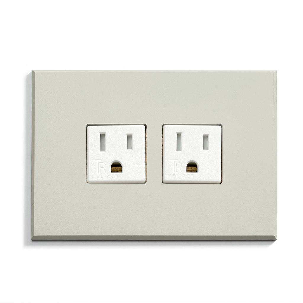 Premium Double Wall Outlet - Grey White - Meljac North America