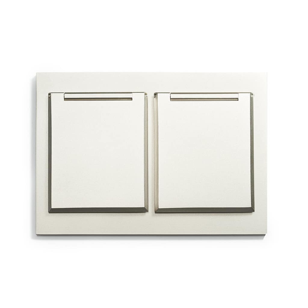 Premium Double Wall Outlet with Covers - Sandblasted Chrome - Meljac ...