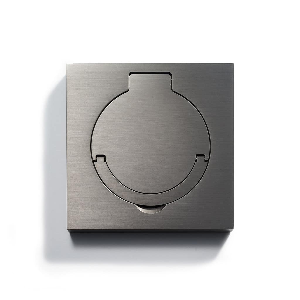 Premium Single Floor Outlet - 100 x 100 - Gray Gunmetal - Meljac North ...