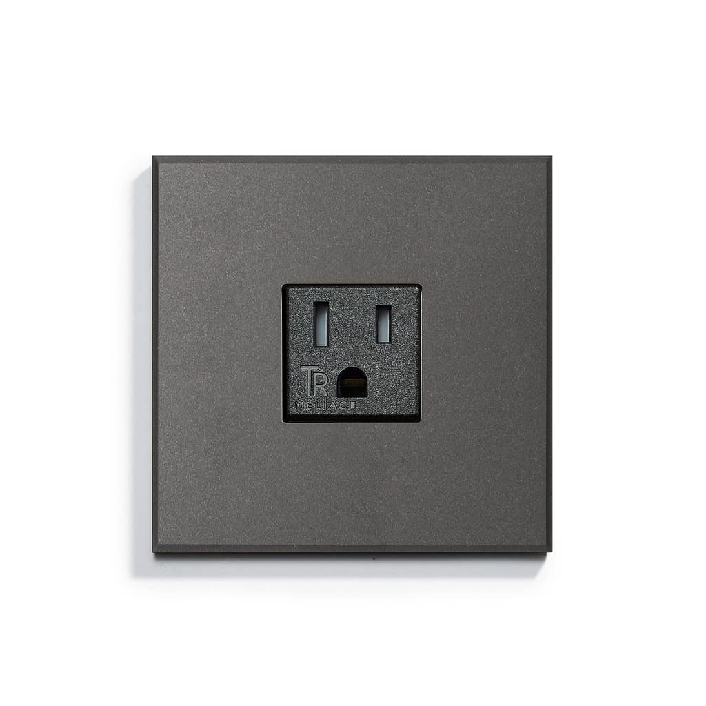 Premium Single Wall Outlet - Sanded Gunmetal - Meljac North America